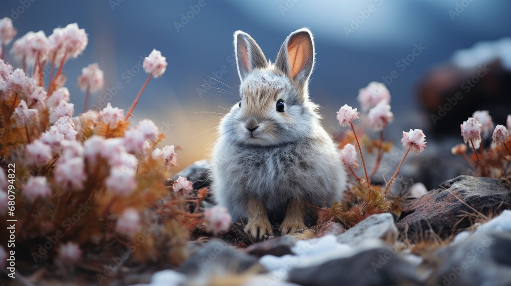 Snow Dusted Desert Cottontail Rabbit Sylvilagus , Wallpaper Pictures ...