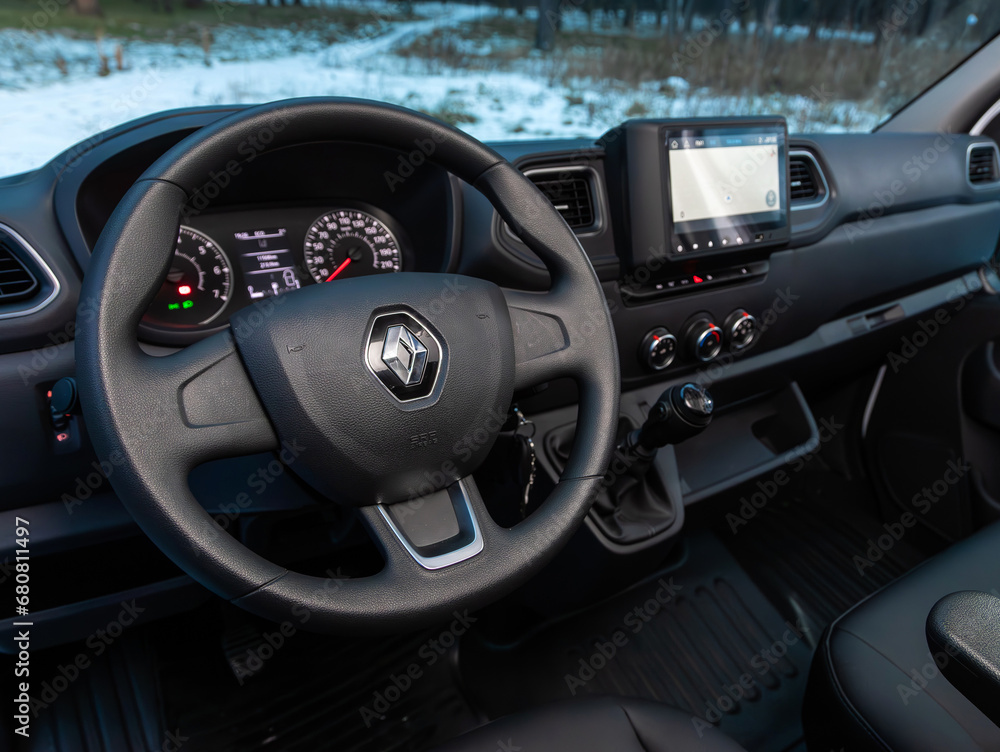 Novosibirsk, Russia - September 11 , 2023: Renault Master, Interior of ...