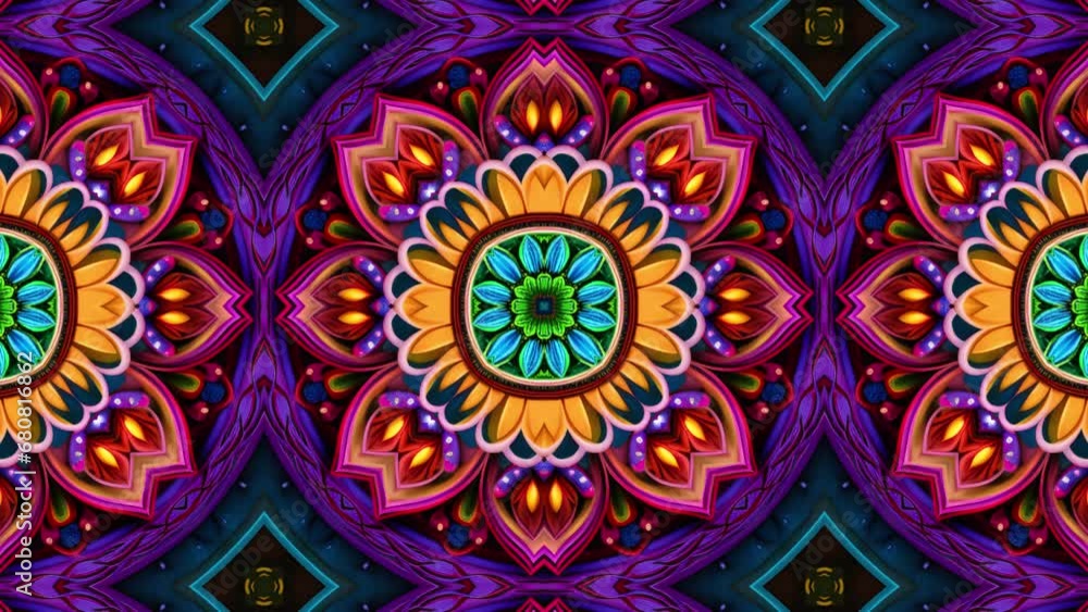 Colorful and geometric kaleidoscope for music video background ...