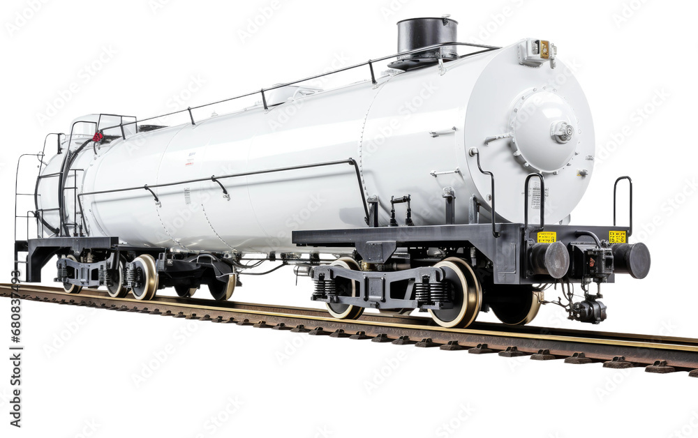 Strong and White Color Train Fuel Tank Isolated On Transparent ...