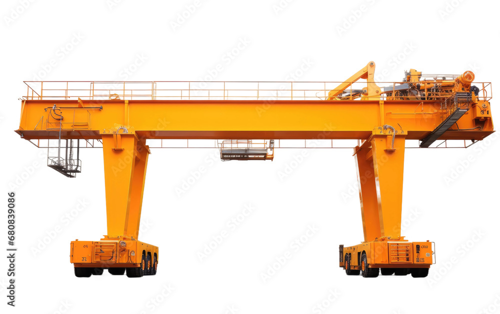Beautiful Overhead Crane Isolated On Transparent Background PNG. Stock ...