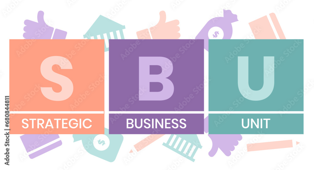 SBU - strategic business unit. acronym business concept. vector ...