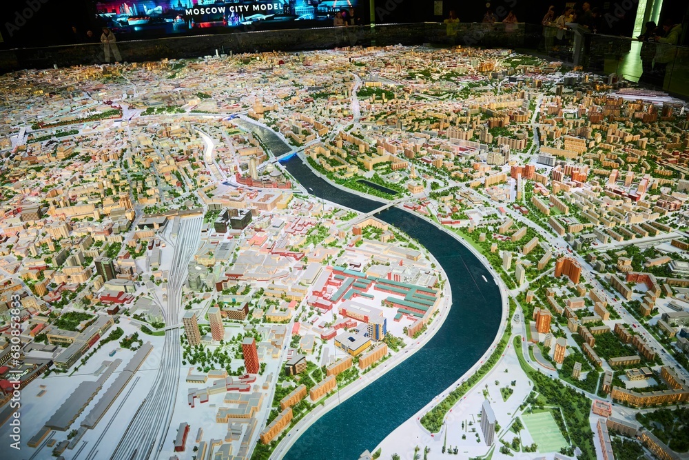 Moscow, Russia - March 24, 2023: Moscow VDNH. The layout of the Moscow ...