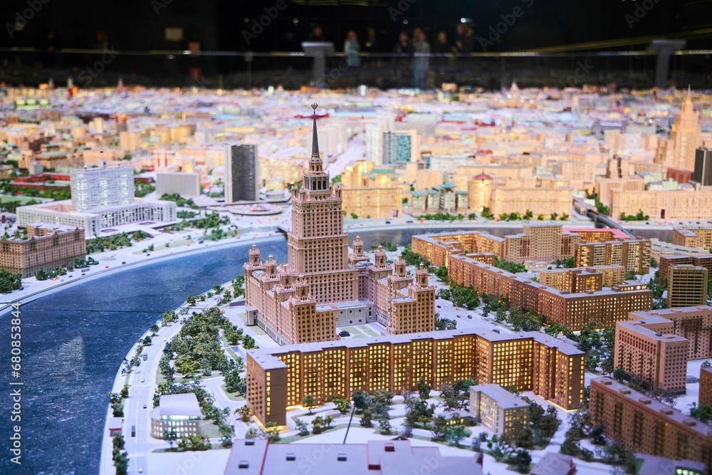 Moscow, Russia - March 24, 2023: Moscow VDNH. The layout of the Moscow ...