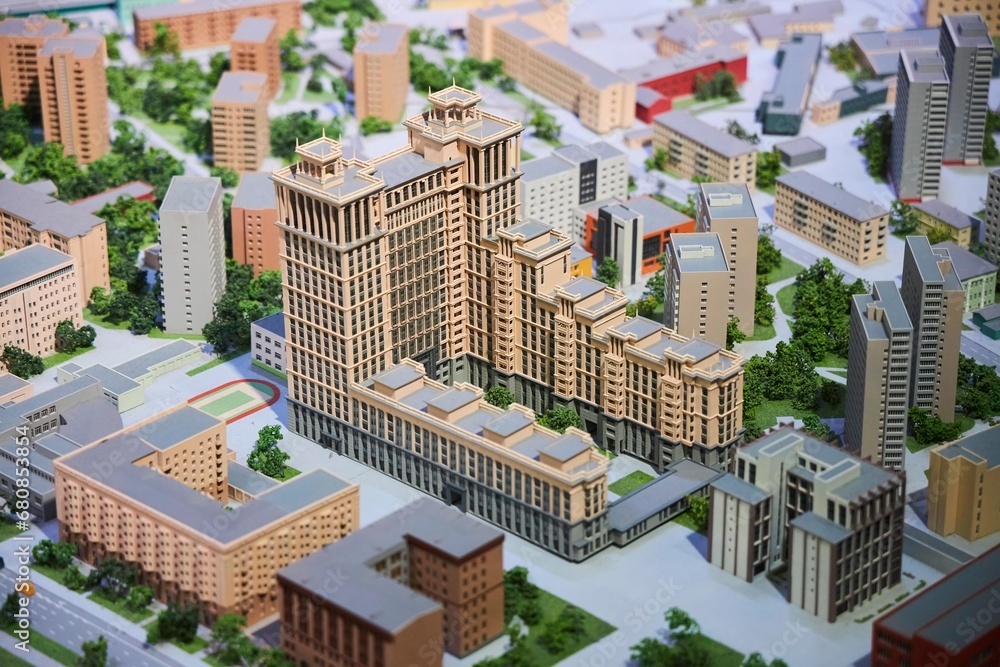 Moscow, Russia - March 24, 2023: Moscow VDNH. The layout of the Moscow ...