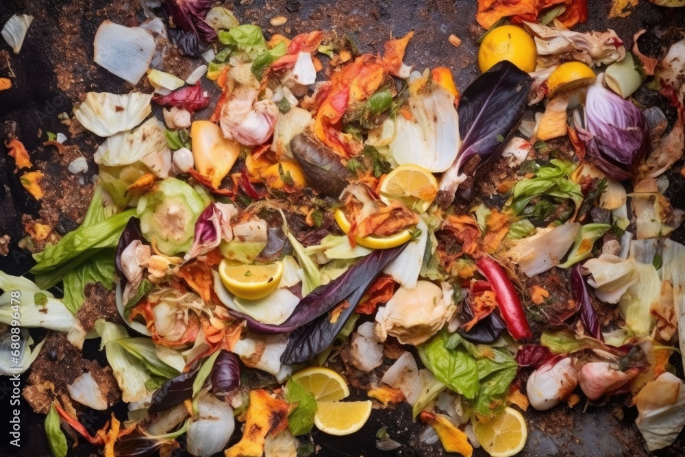 rotting food scraps in an industrial compost bin Stock Photo | Adobe Stock