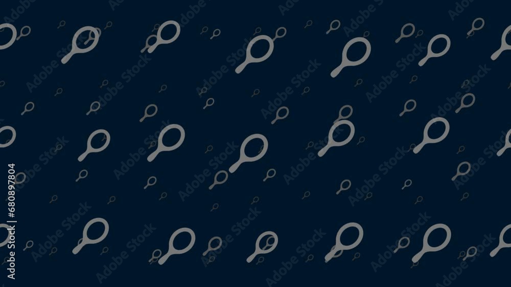 Tennis symbols float horizontally from left to right. Parallax fly ...