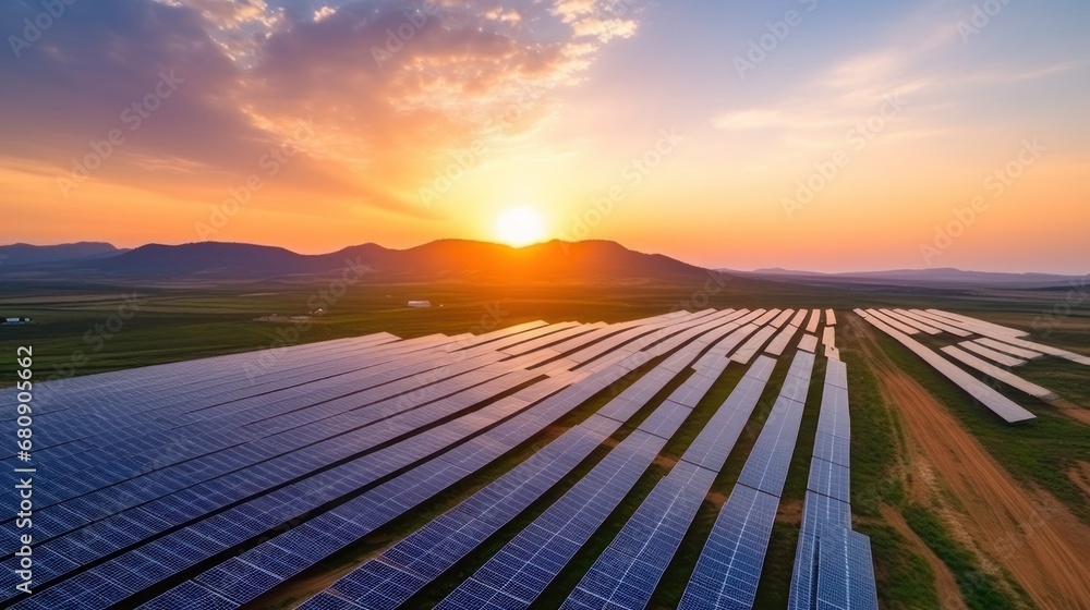 Solar panels, top view in the electrical industry innovation where ...
