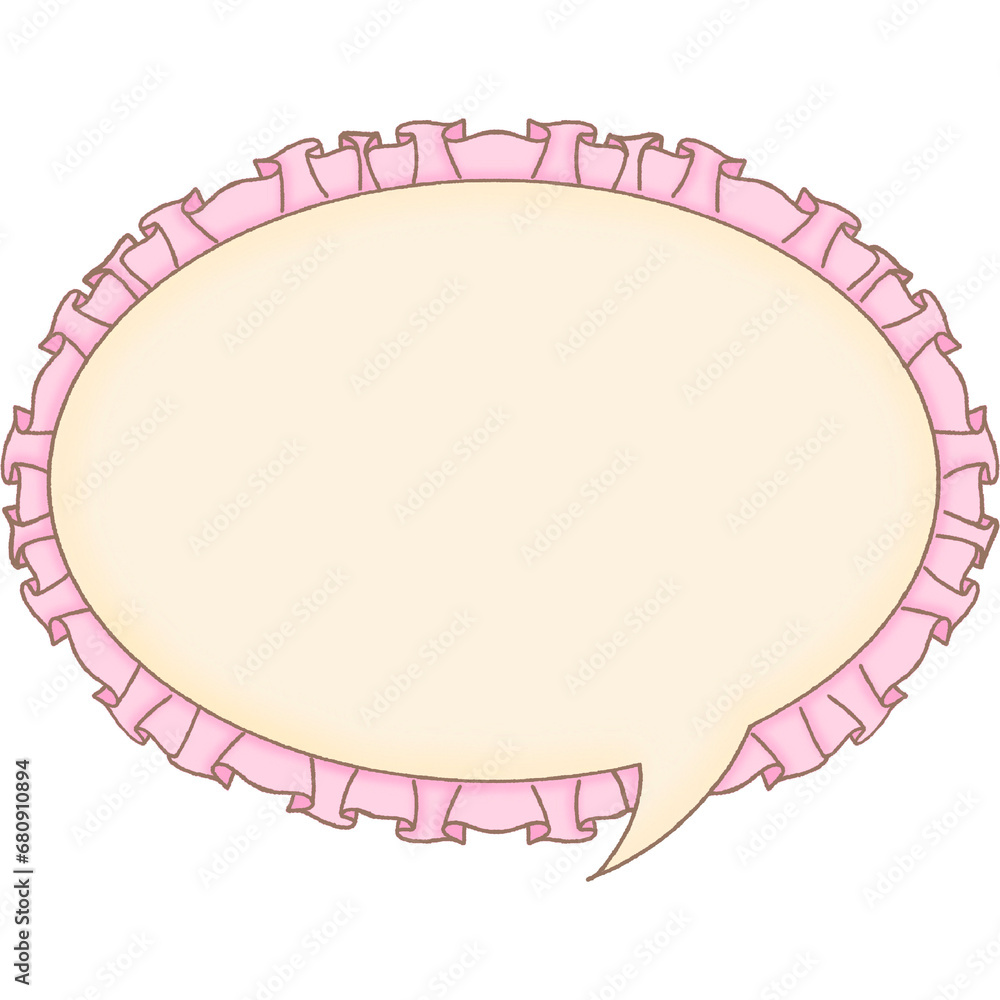 Pink purple Pastel cute coquette princess box bubble chat talk label ...