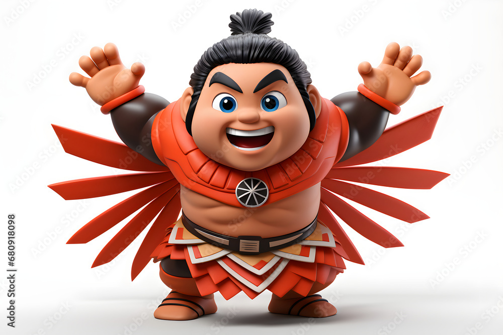 Cartoon full body sumo wrestler Stock Illustration | Adobe Stock