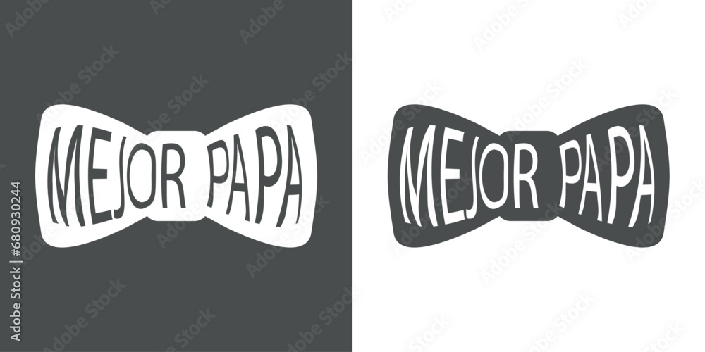 Vetor de Día del Padre. Silueta de corbata de lazo con letras de mejor ...
