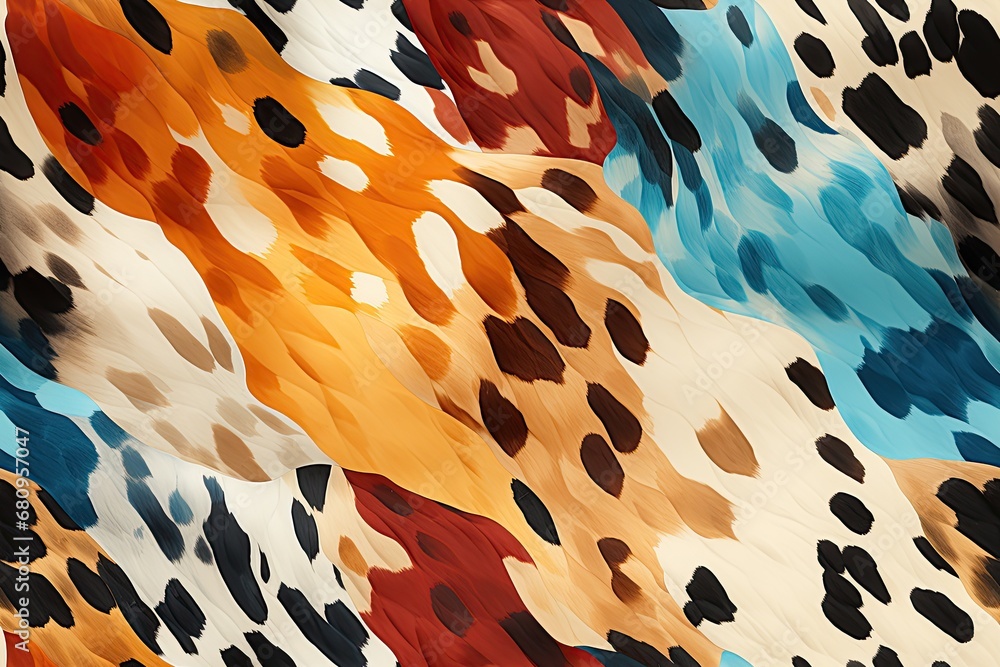seamless texture with animals of cheetah leopard skin color with ...