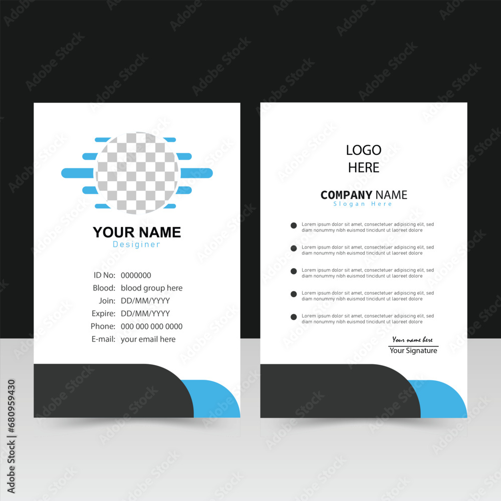 Creative id card design for your company employee, id Card Layout with ...