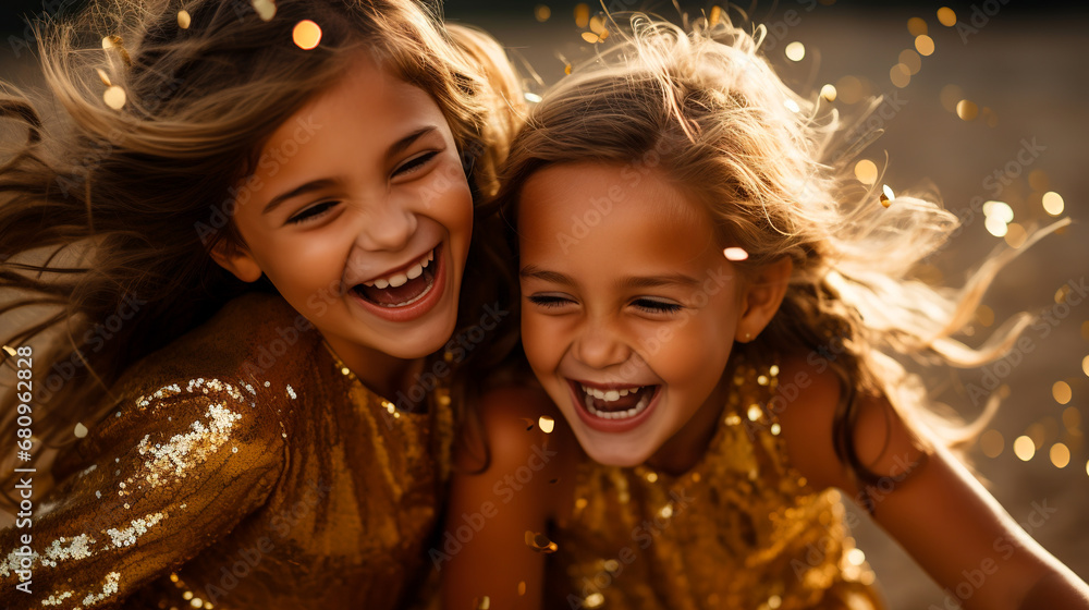 Small town community fair, children laughing, rides in motion, vibrant ...