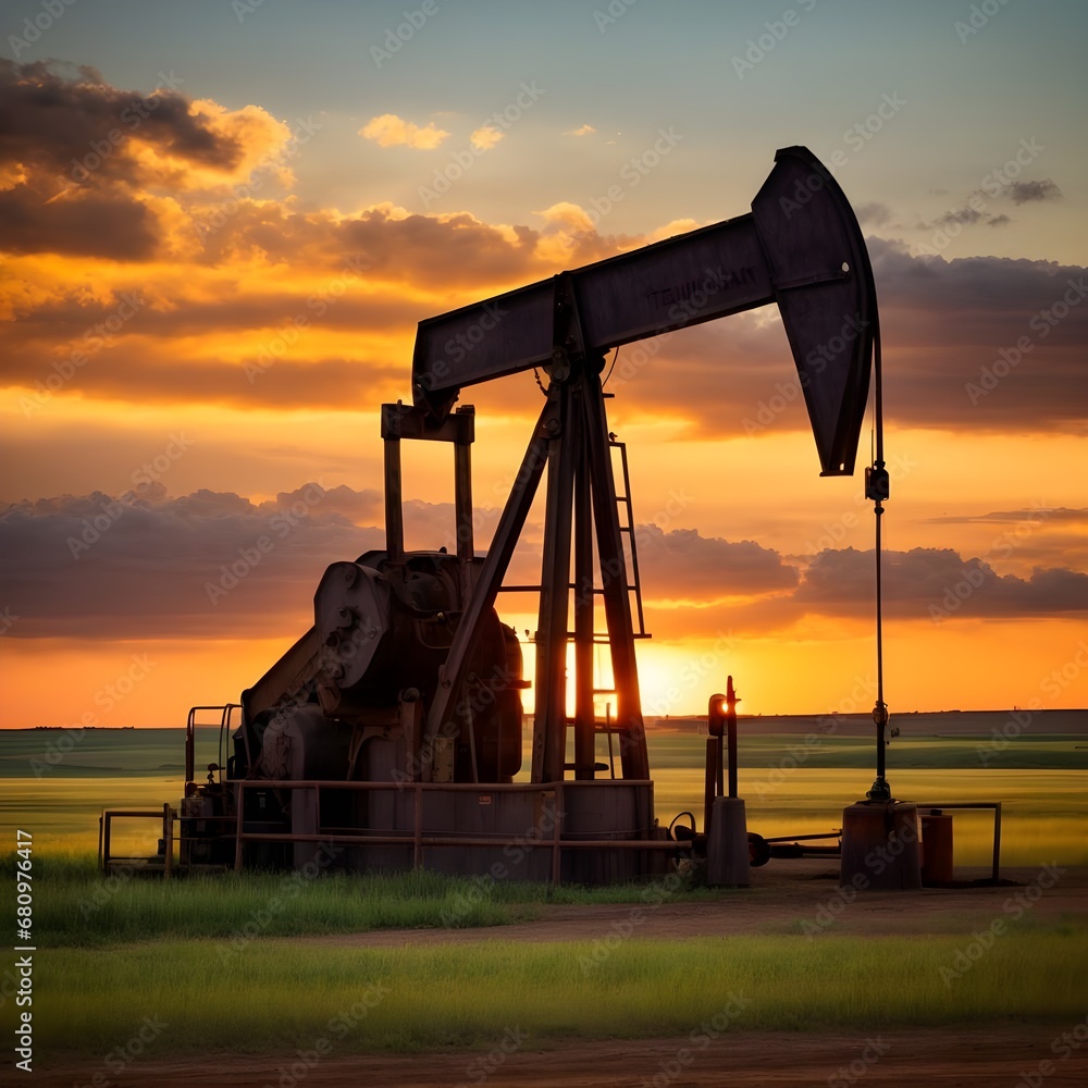 This vivid photograph captures the essence of the Texan oil industry ...