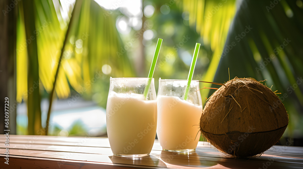 coconut juice drink food afternoon tea photography poster background ...