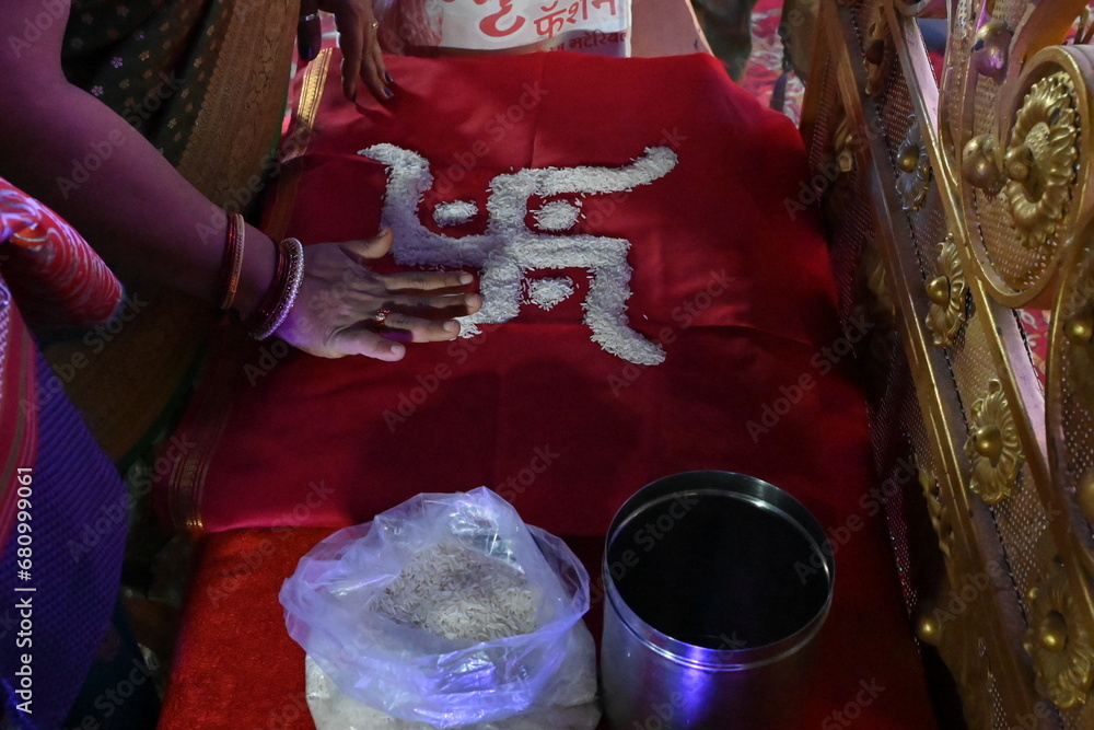 Hindu Swastik Symbol As Symbol Of Sun. Hindu Symbol. a symbol of good ...