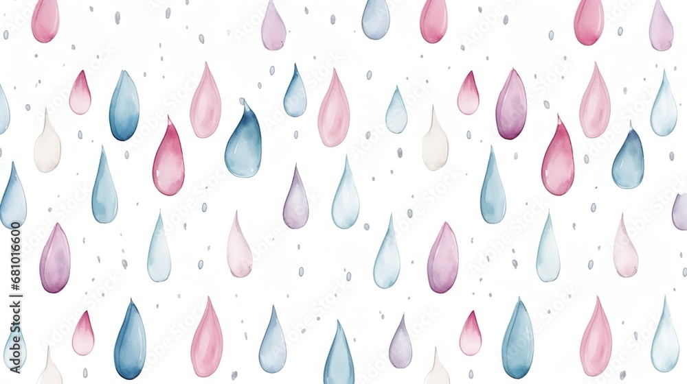 Blue hand painted rain drops. Watercolor illustration Stock ...