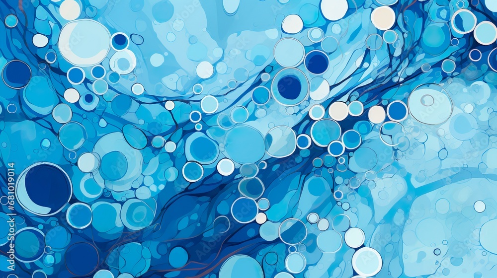 Abstract blue cells graphic wallpaper. Multiplication of cells seamless ...