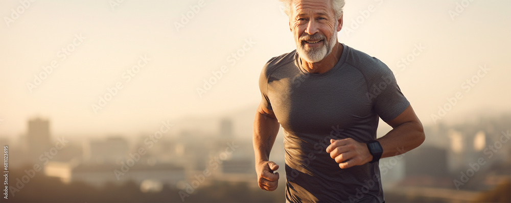 "Silver-haired runners paint the park paths—a scene of senior citizens ...