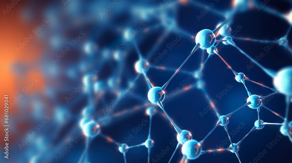 Molecular structure background. Science template wallpaper or banner ...