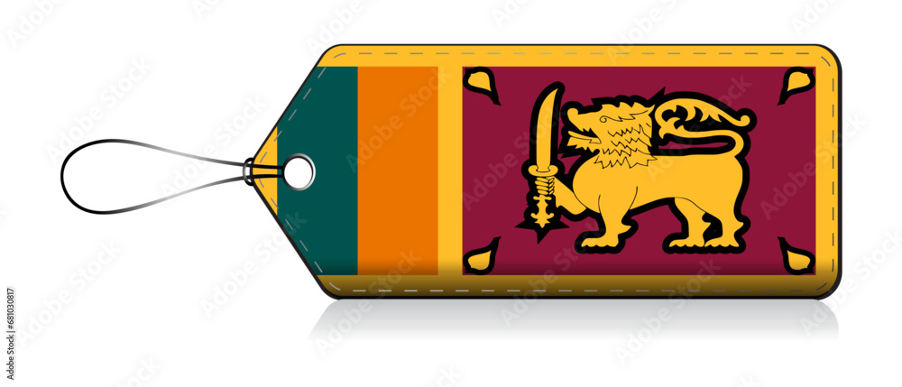 Sri Lanka flag label, Flag label of product made in Sri Lanka Stock ...
