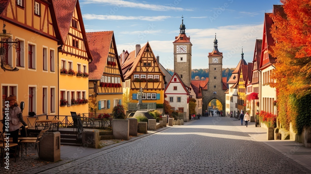 Rothenberg Ob Der Tauber City Map Illustration Design, World Map ...