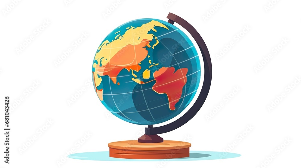 School globe illustration geography map model Stock Illustration ...