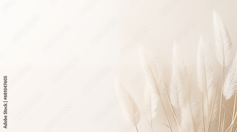 Pampas grass minimalist background. Stock Illustration | Adobe Stock