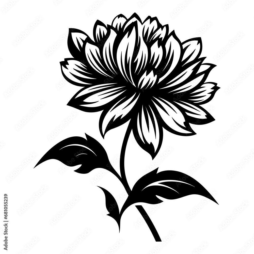 Violet flower illustration, isolated on transparent background Stock ...