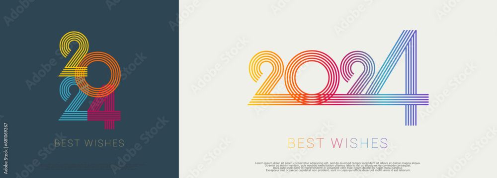 2024 - happy new year - best wishes 2024 background Stock Vector ...