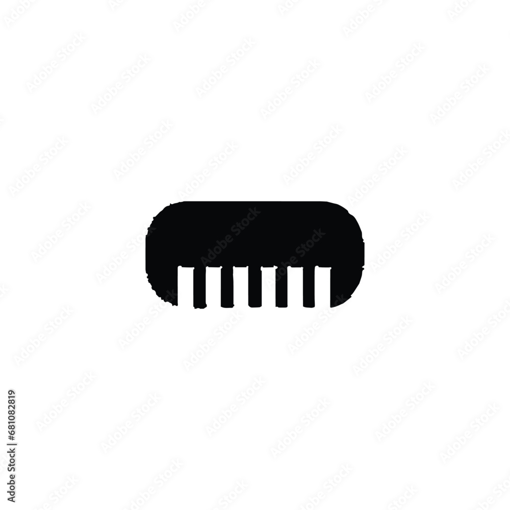 Comb icon. Simple style barbershop company poster background symbol ...