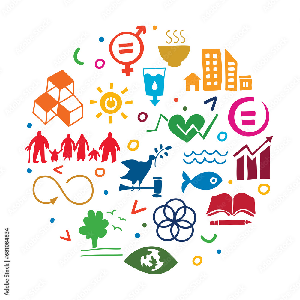 Sustainable Development Goals set Stock Illustration | Adobe Stock