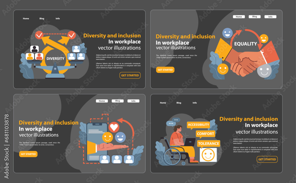 Diversity and inclusion set. Promoting unity in the workplace ...