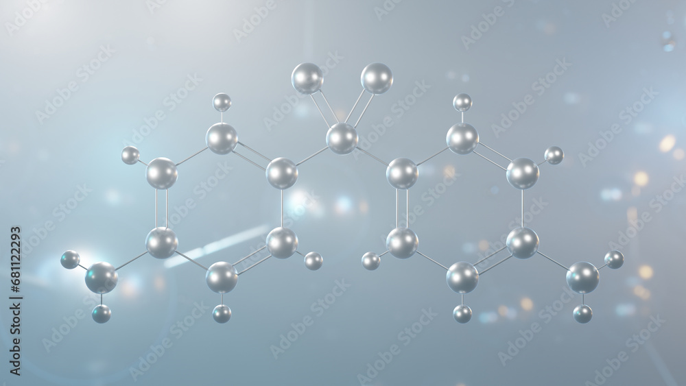 dapsone molecular structure, 3d model molecule, antimycobacterials ...