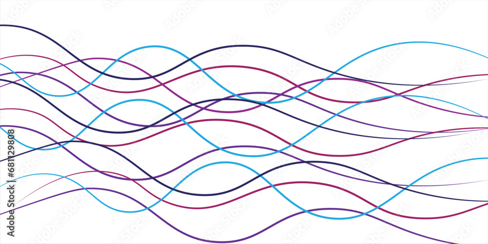 line waves Thin line wavy abstract vector background. Curve wave ...