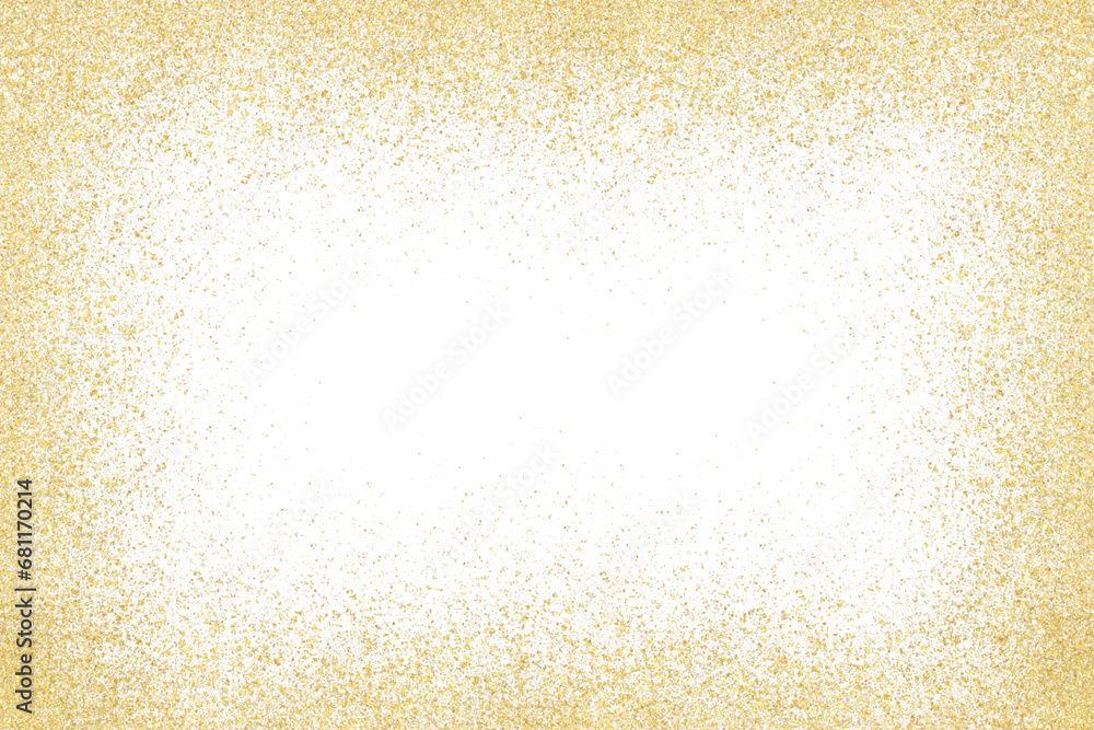 gold glitter border isolated on transparent background Stock ...