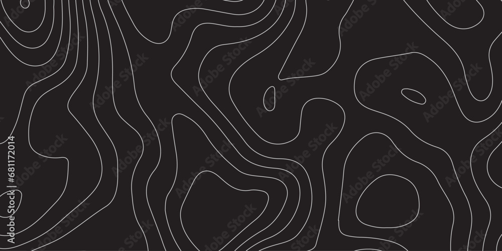 Abstract background of the topographic contours map with geographic ...
