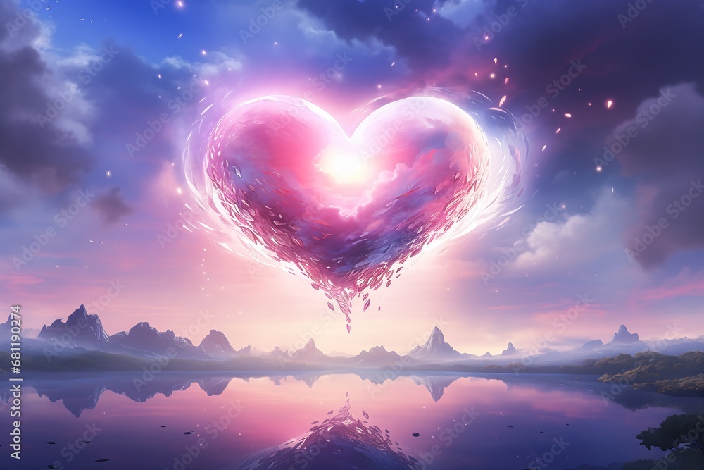 heart shaped object floating air lake arcane tv connected machines ...