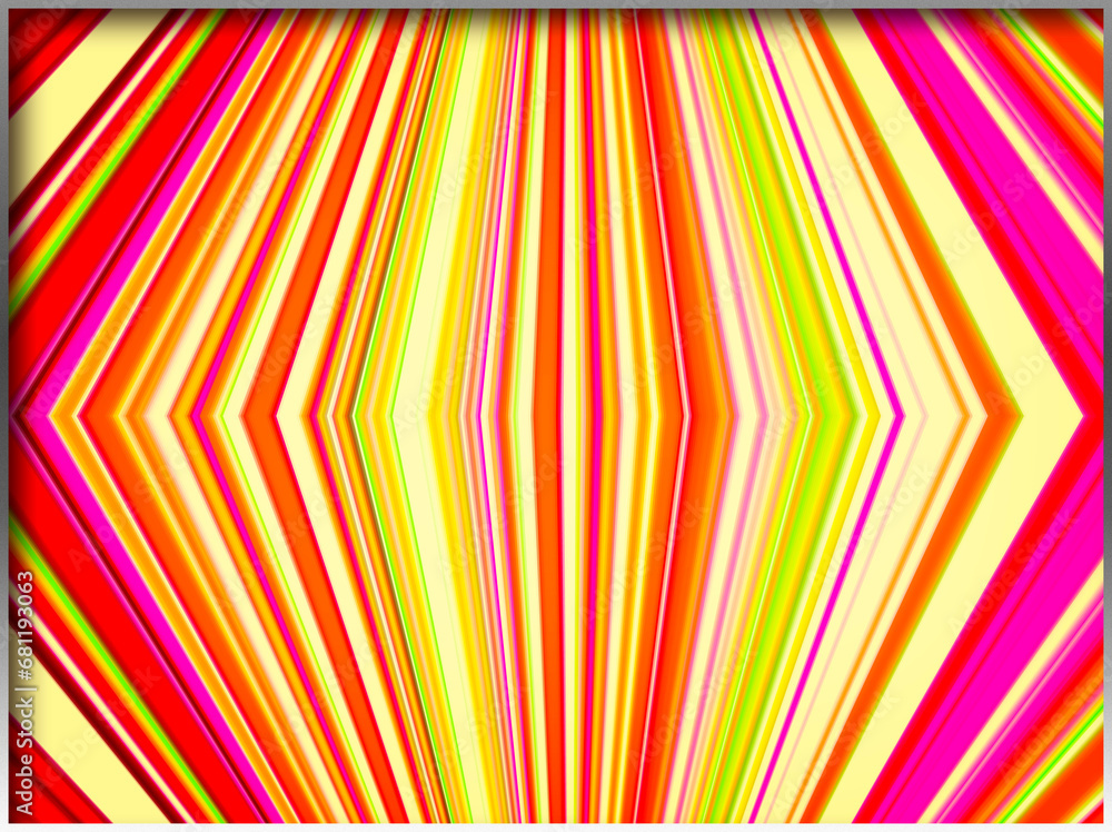 Abstract, Vertical Colours, Red and Yellow, 3d, within a Border Stock ...