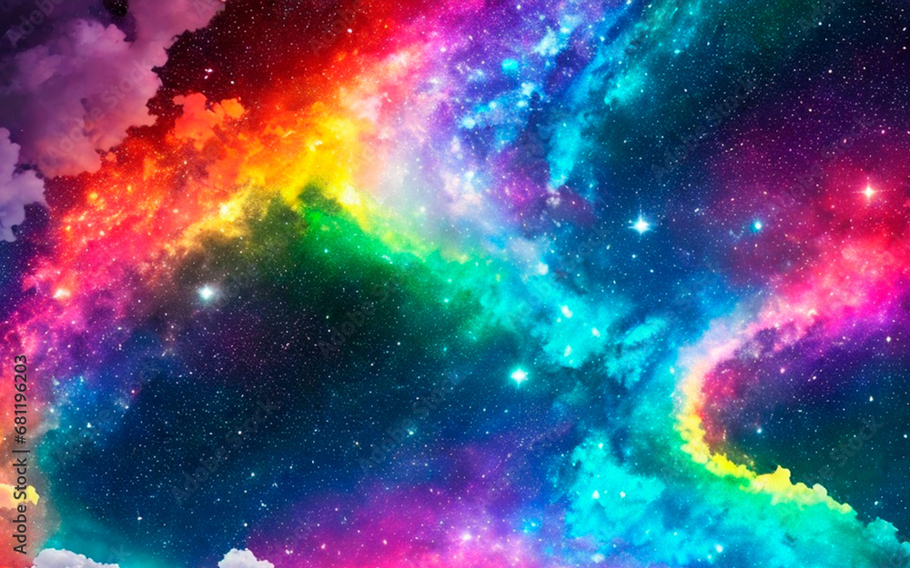 FONDO DE PANTALLA WALLPAPER UNIVERSO ESTRELLAS DE COLORES CIELO NUBES ...