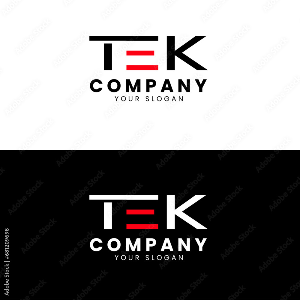 tek company logo and icon,Colorful TEK Logo Letter Vector, Letter TE t ...