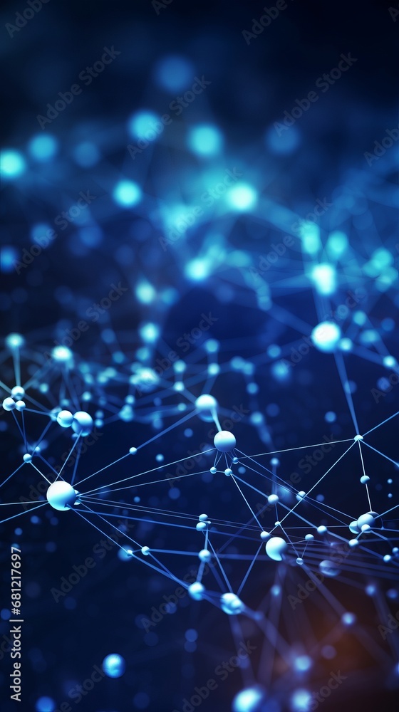 Grid surface. Abstract science or technology background of quantum computing system with a cyber ...