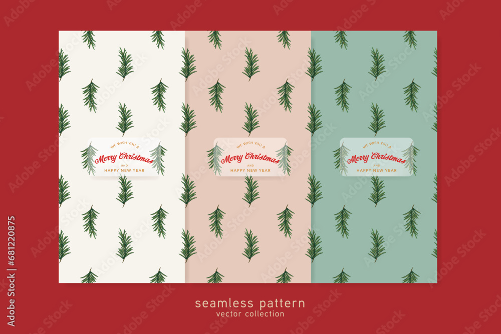 Merry Christmas greeting cards. Trendy square Winter Holidays art ...