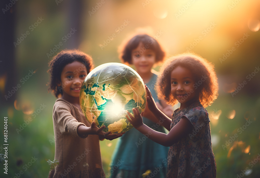 International day of peace concept. African Child Stock Illustration ...