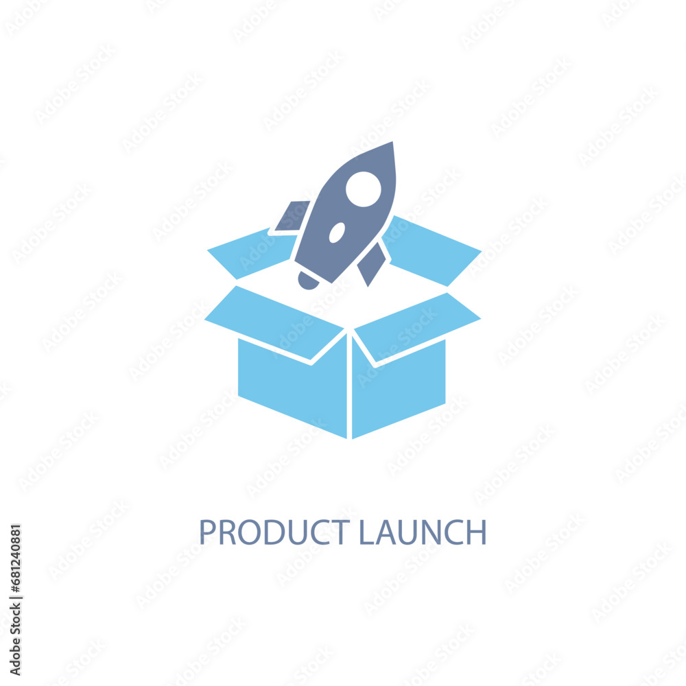 product launch concept line icon. Simple element illustration. product ...