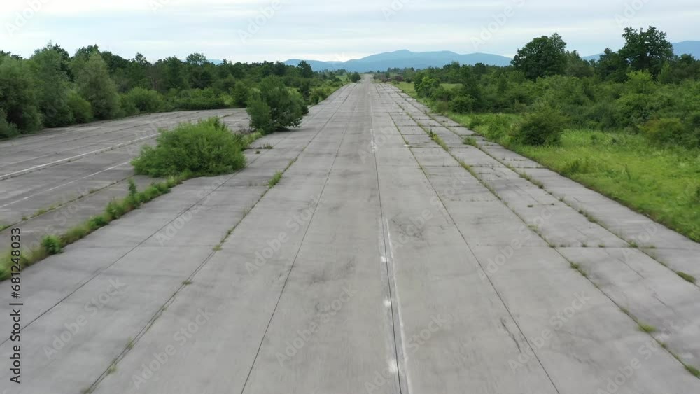 Vidéo Stock Zeljava Air Base Runway in Croatia It is on the border ...