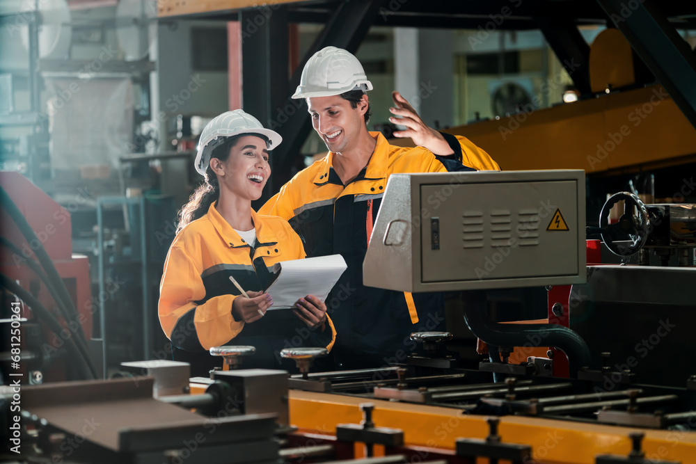 Professional quality control inspector conduct safety inspection on ...