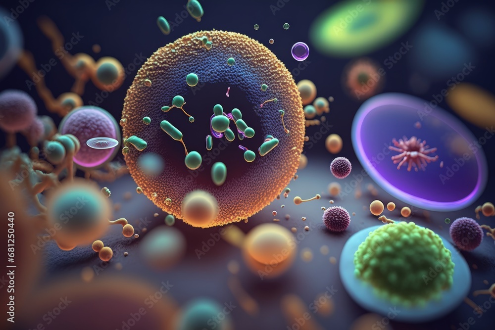 Bacteria, microscopic unicellular organisms, microorganism, under ...