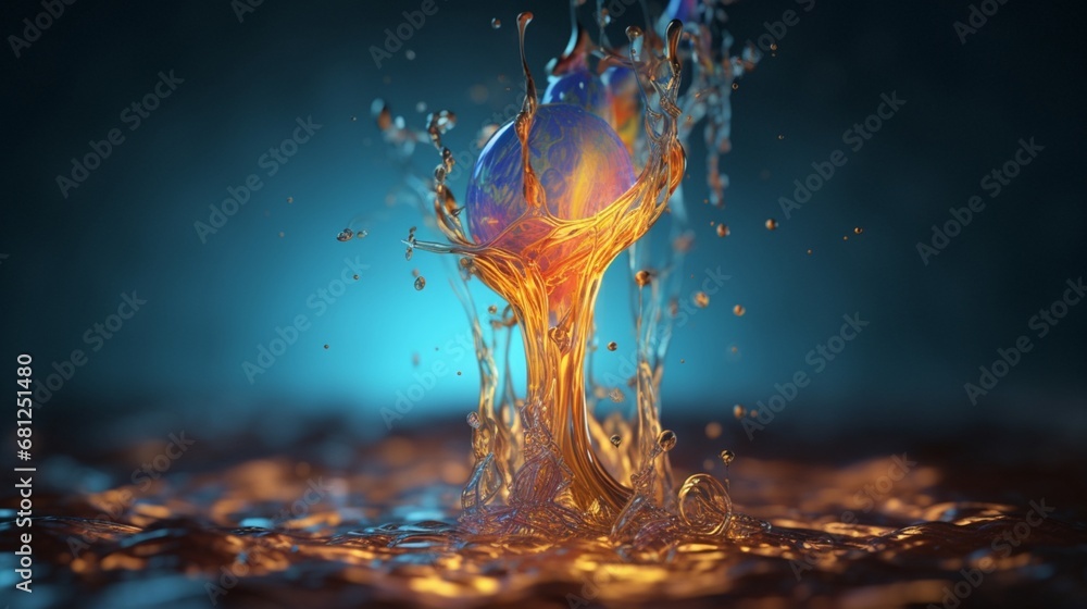 Three ants with golden heads oil creature species illustration picture ...